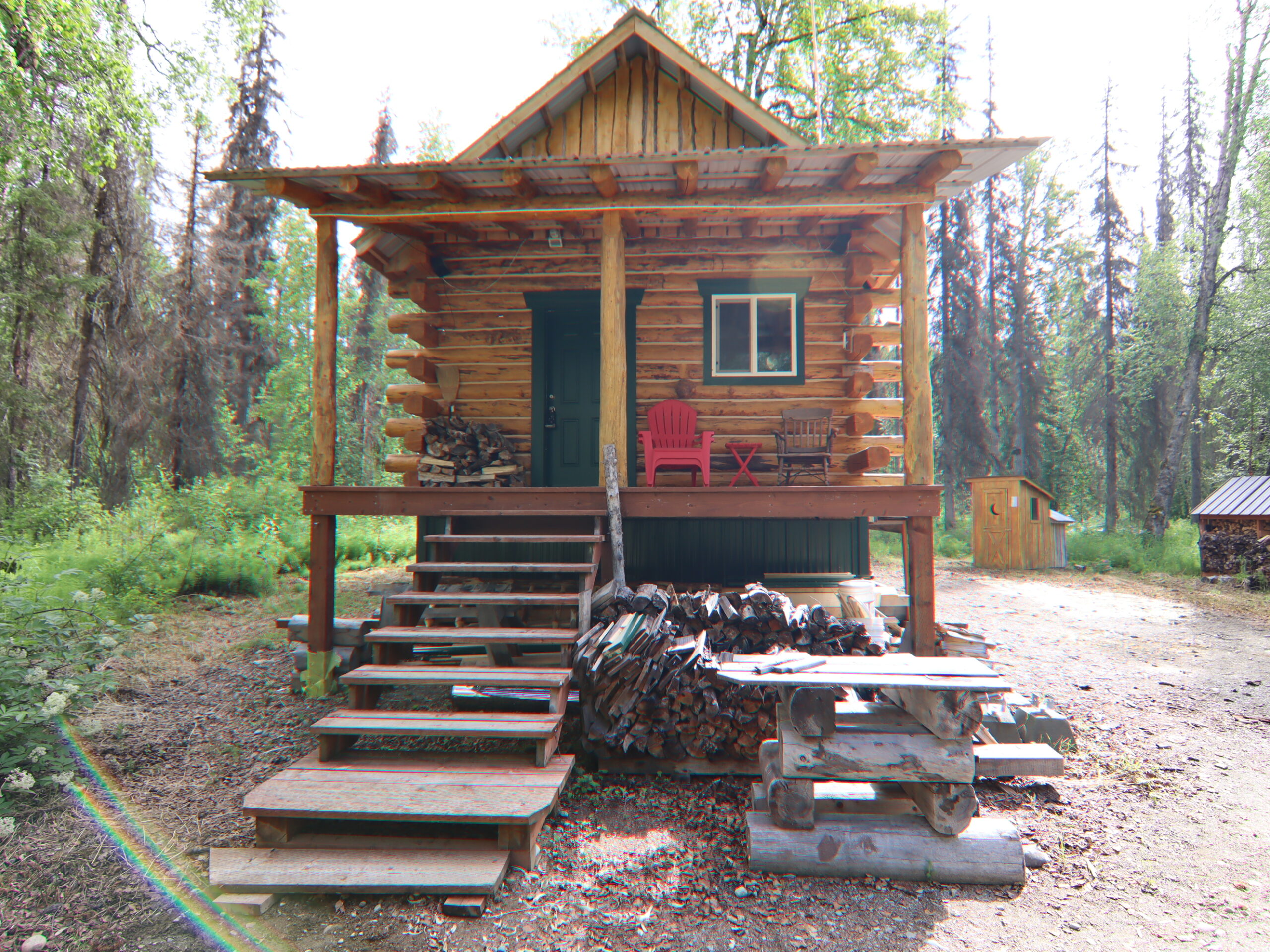 Remote Log Cabin for Sale on 5 Acres in Talkeetna Alaska