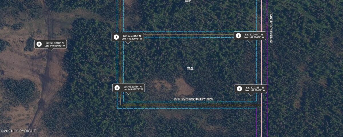 Remote 20 Acres with Trail Access Near Talkeetna Alaska